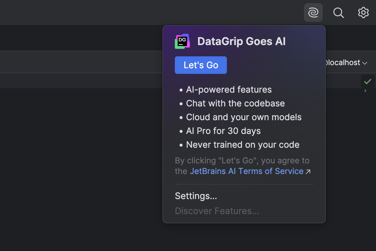 AI Assistant in DataGrip