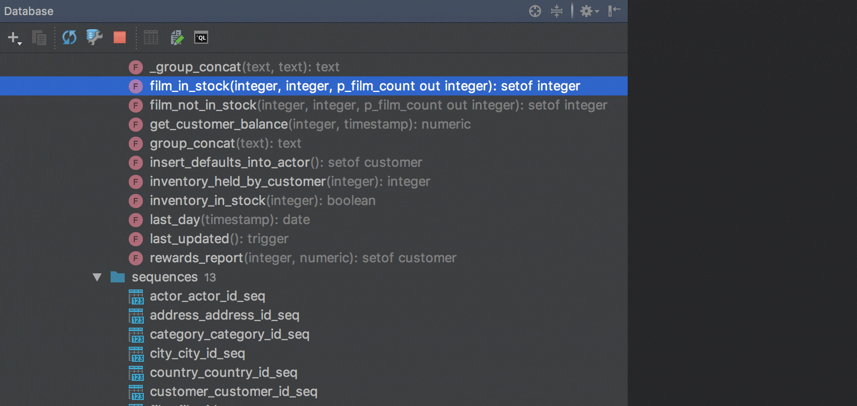 Generation of the DDL - Features | DataGrip