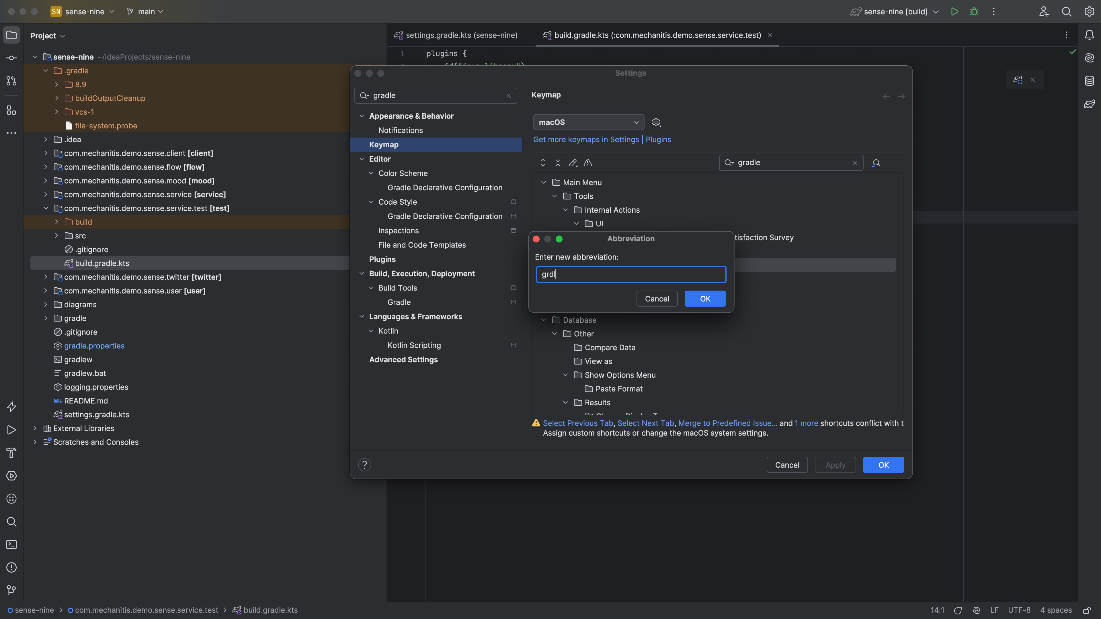 Setting an abbreviation - JetBrains Guide