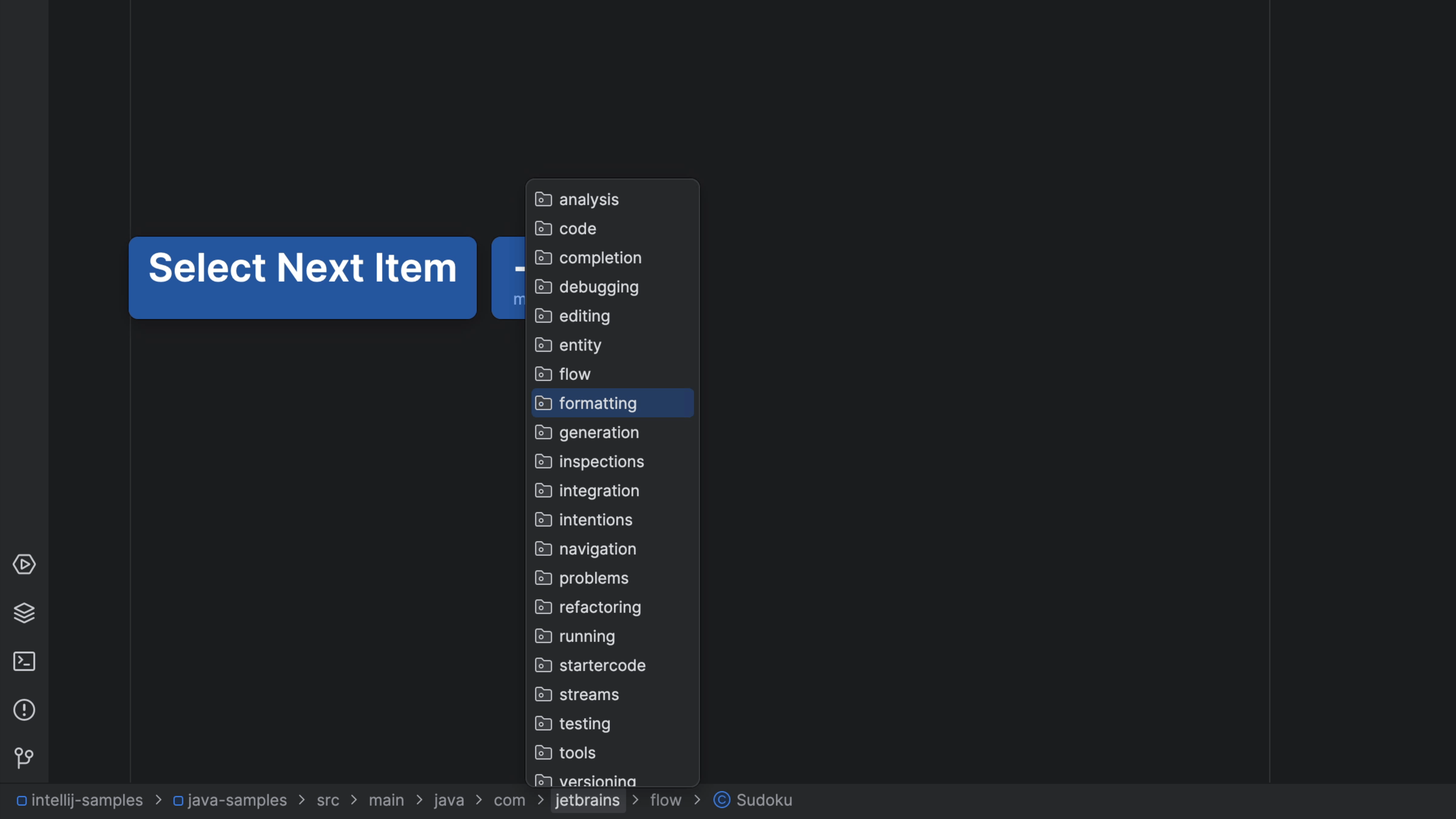 Create a new File from the Navigation Bar - JetBrains Guide