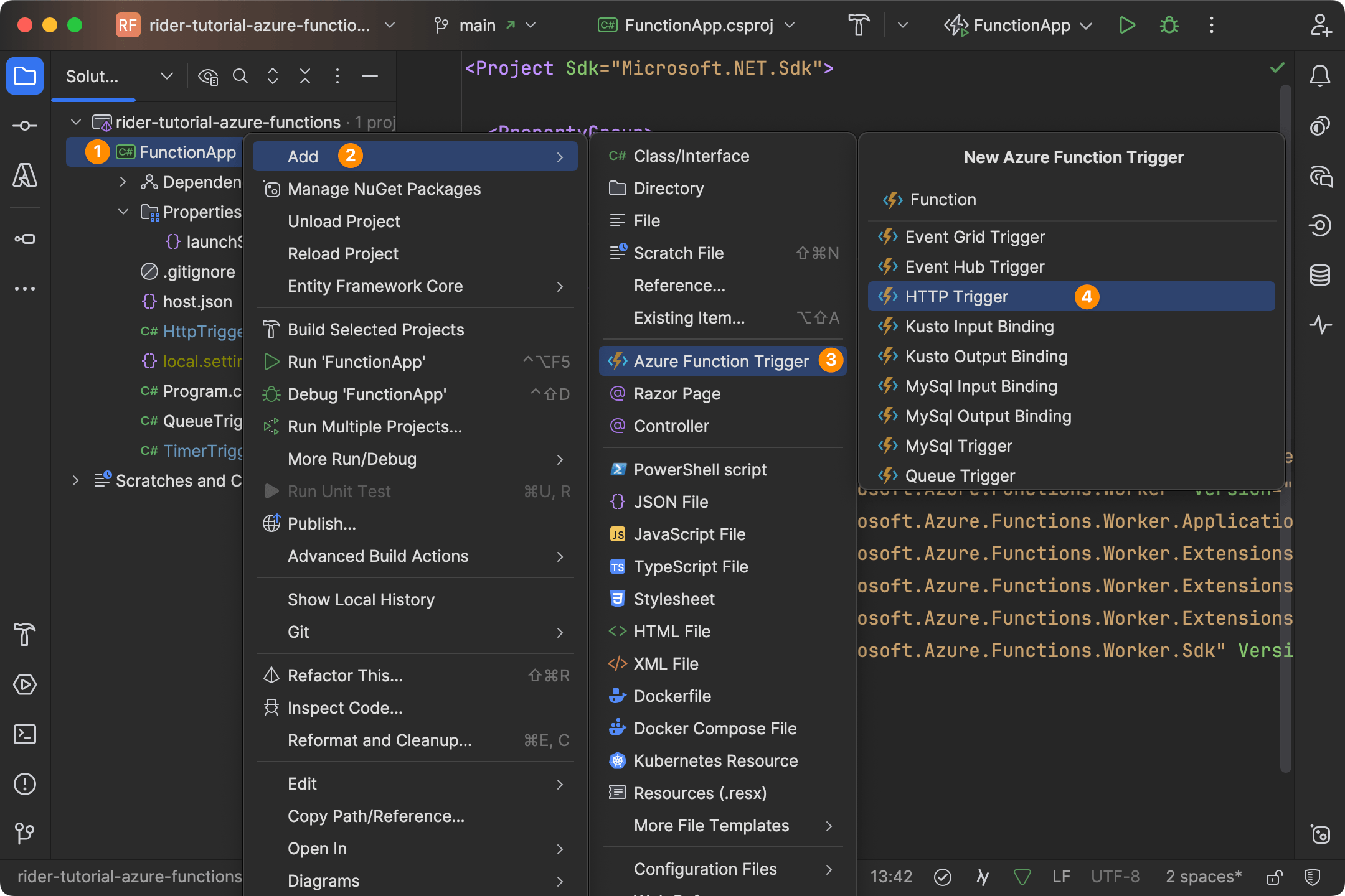 Adding Azure Functions to the Project - JetBrains Guide