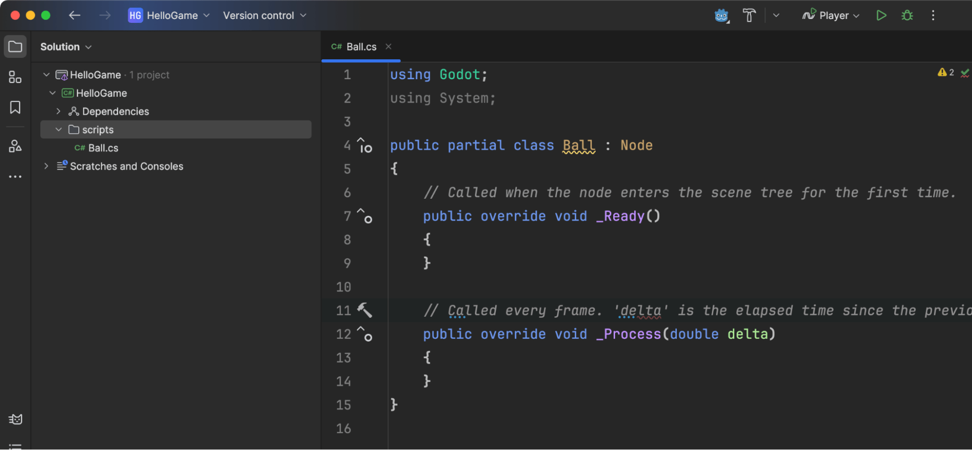 Adding Scripts To Your Godot Game - JetBrains Guide