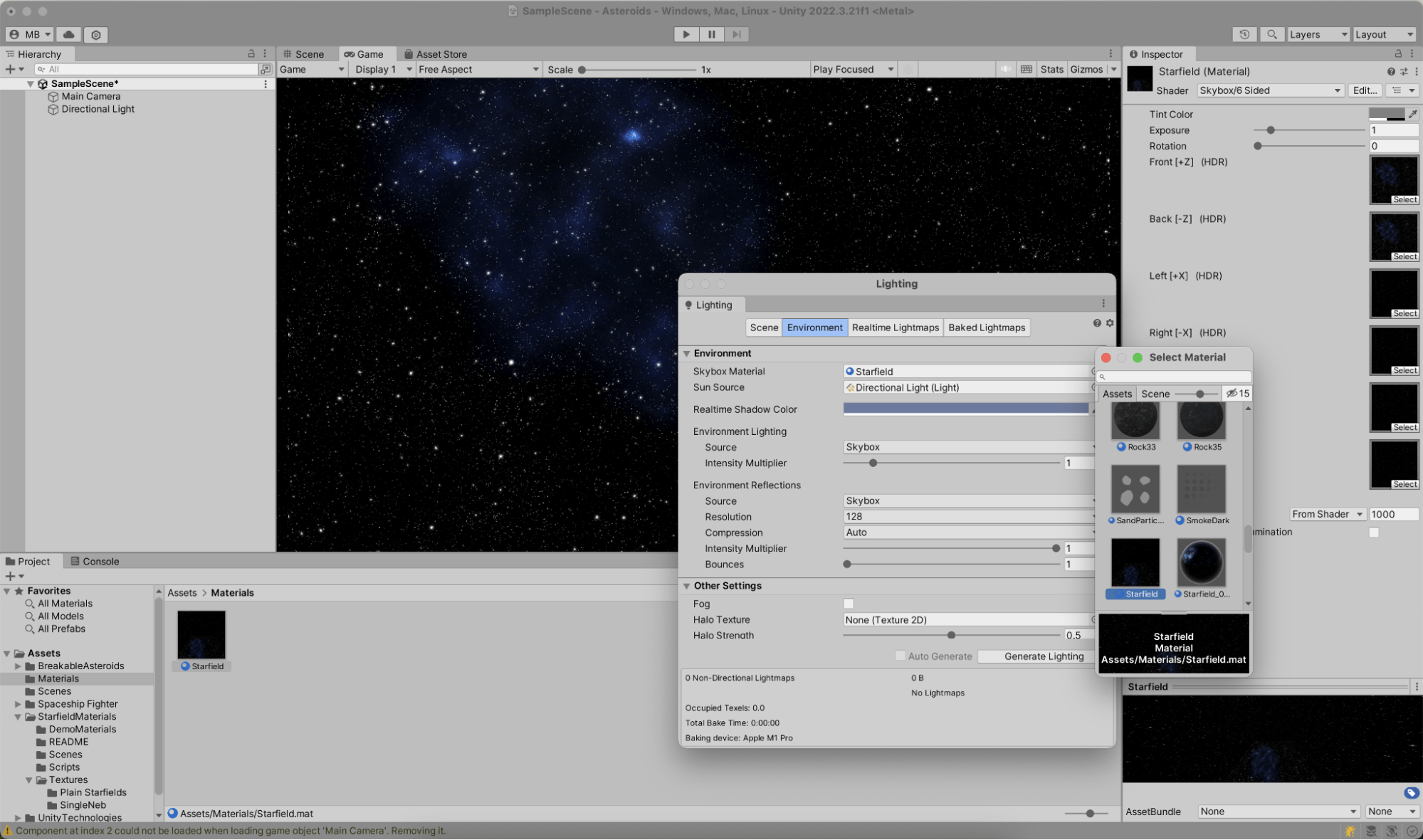 Creating a starfield skybox - JetBrains Guide