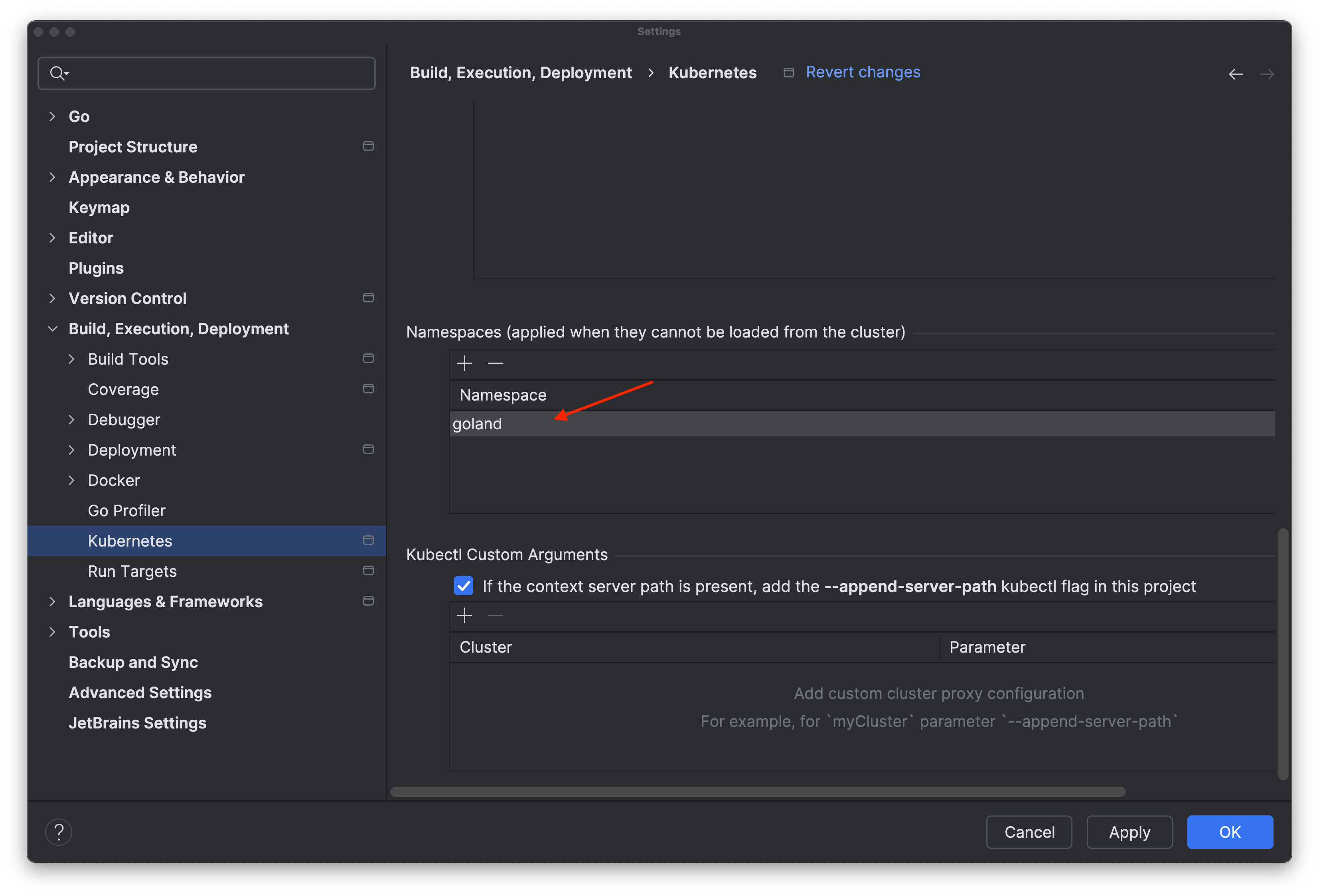 Configure Custom Namespaces Manually - JetBrains Guide
