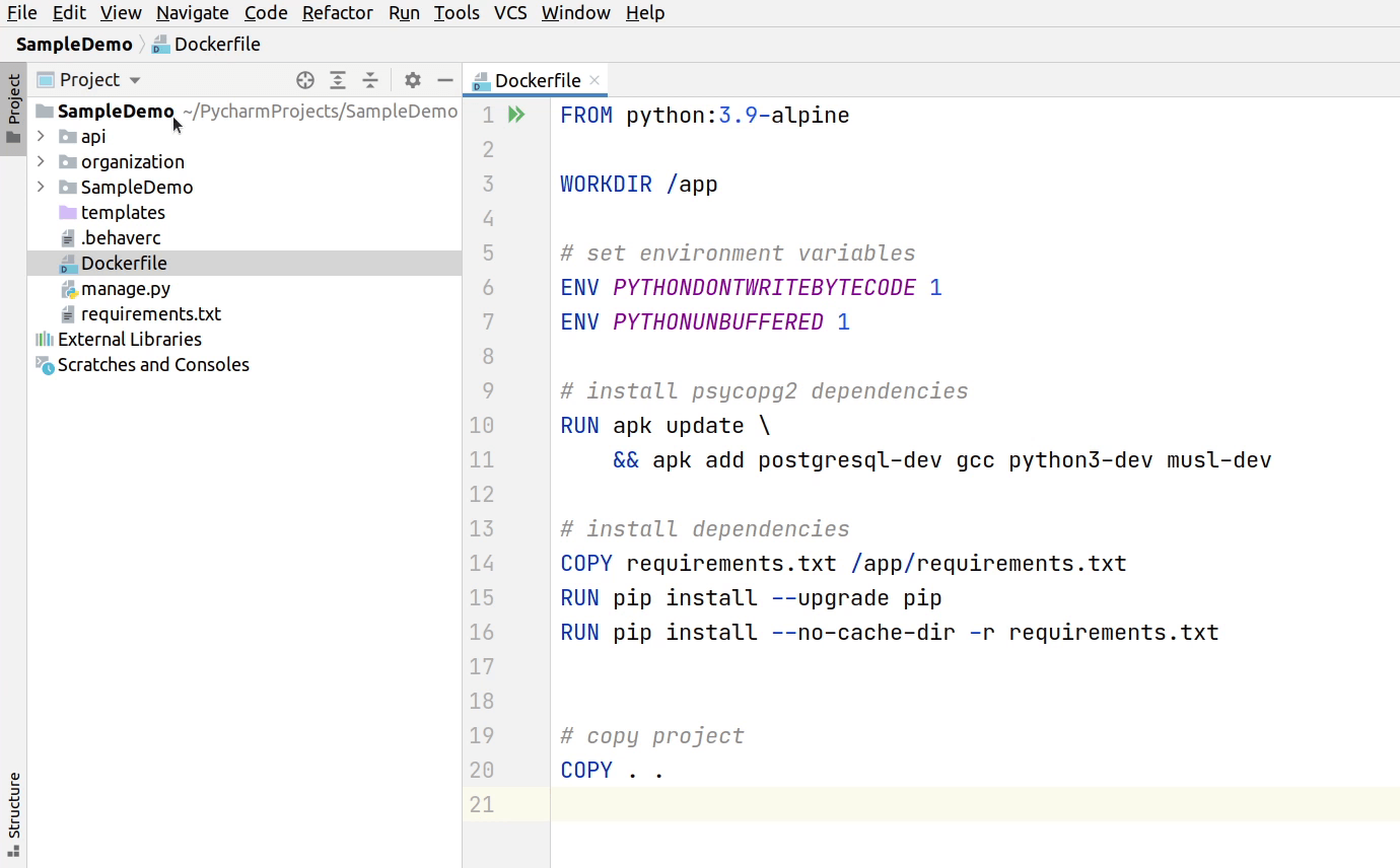 Exploring Django with Docker - JetBrains Guide
