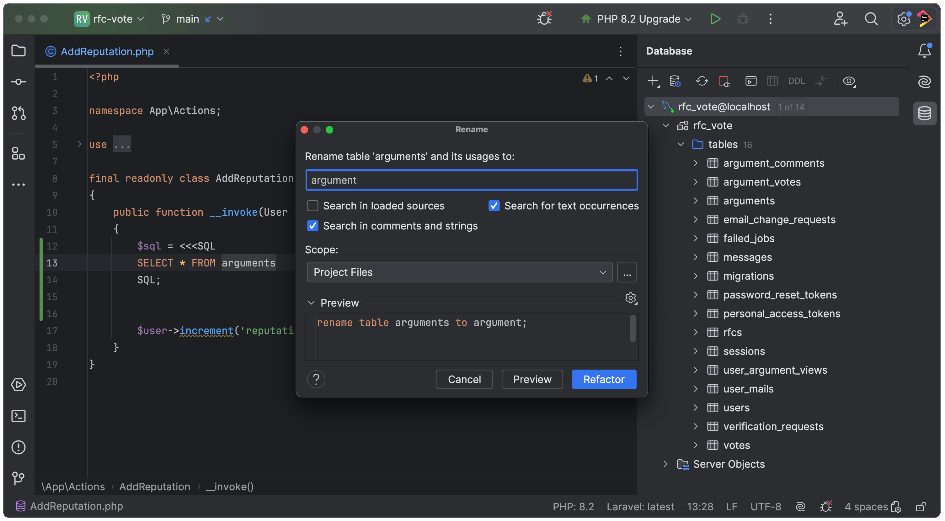 Php Database Phpstorm Ide