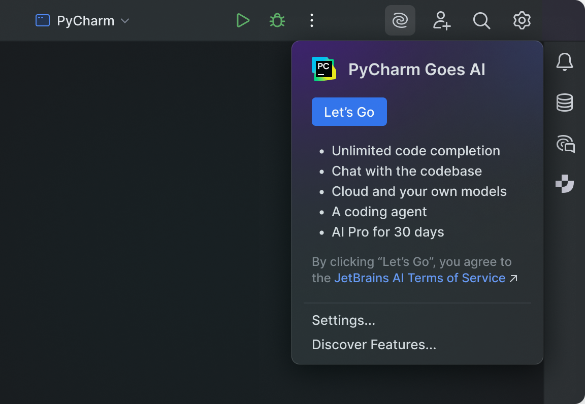 AI Assistant in PyCharm