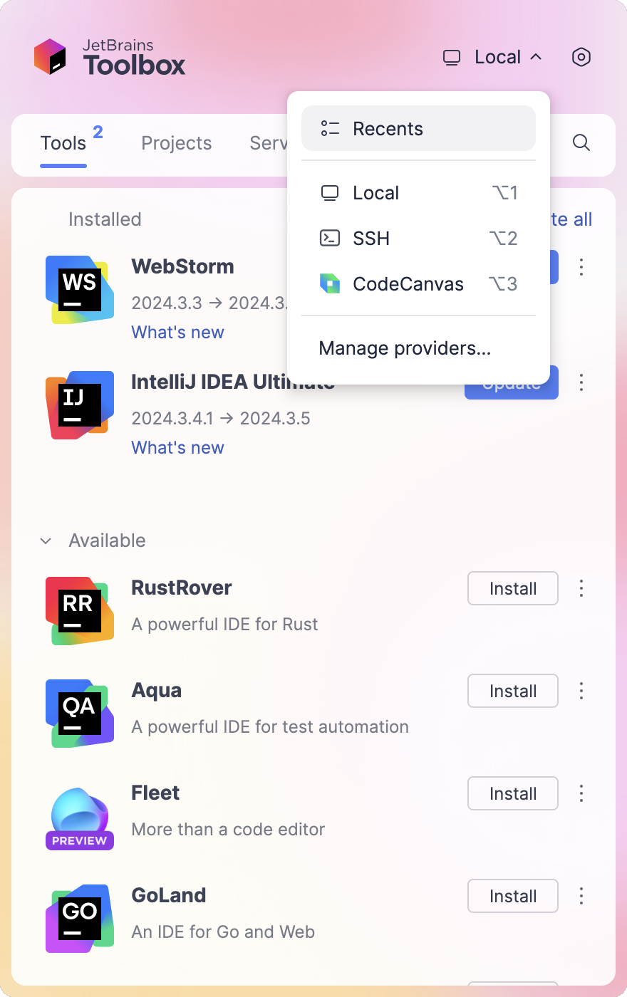 Remote Development by JetBrains