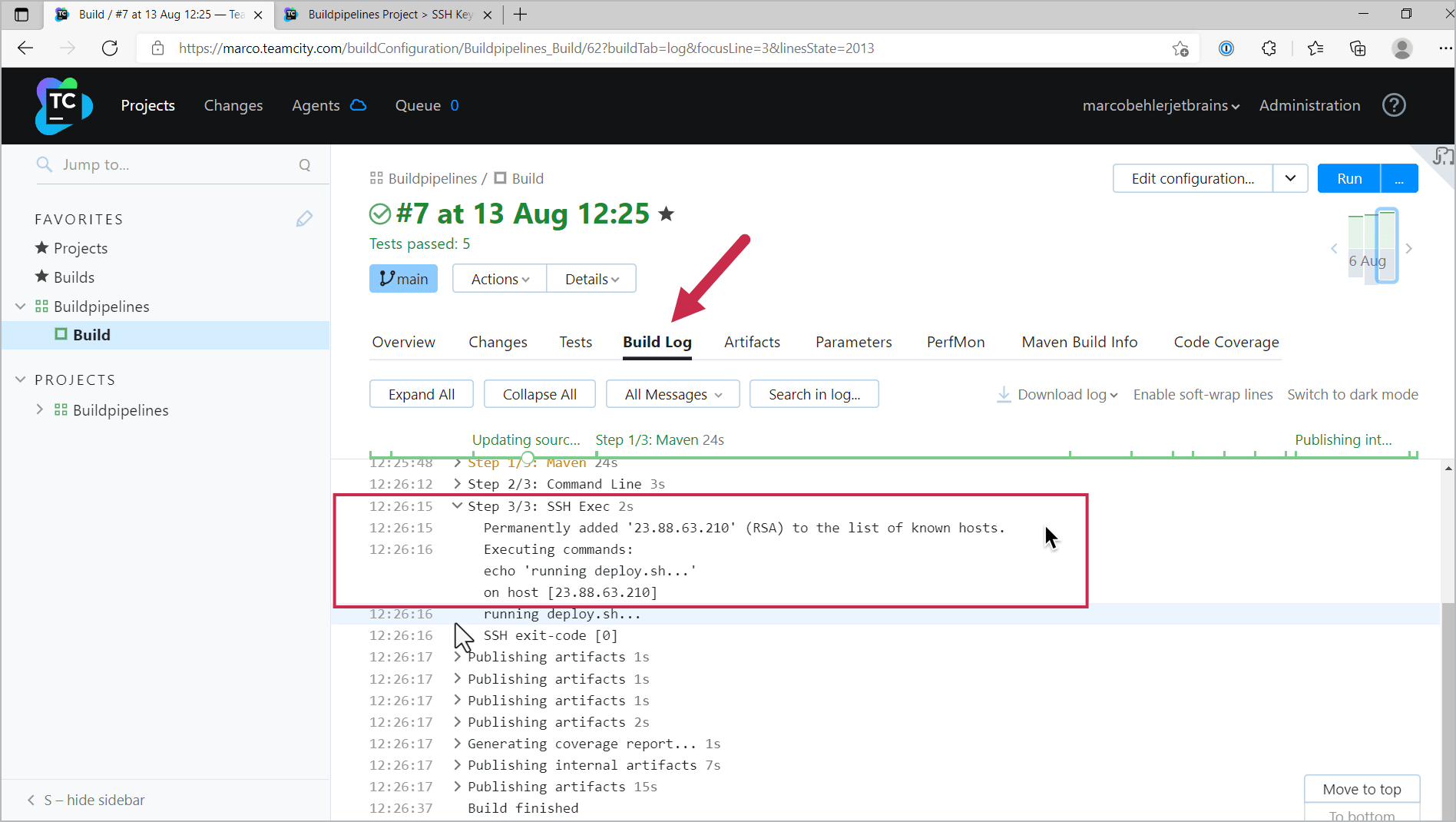 TeamCity tutorial: How to use SSH during your builds