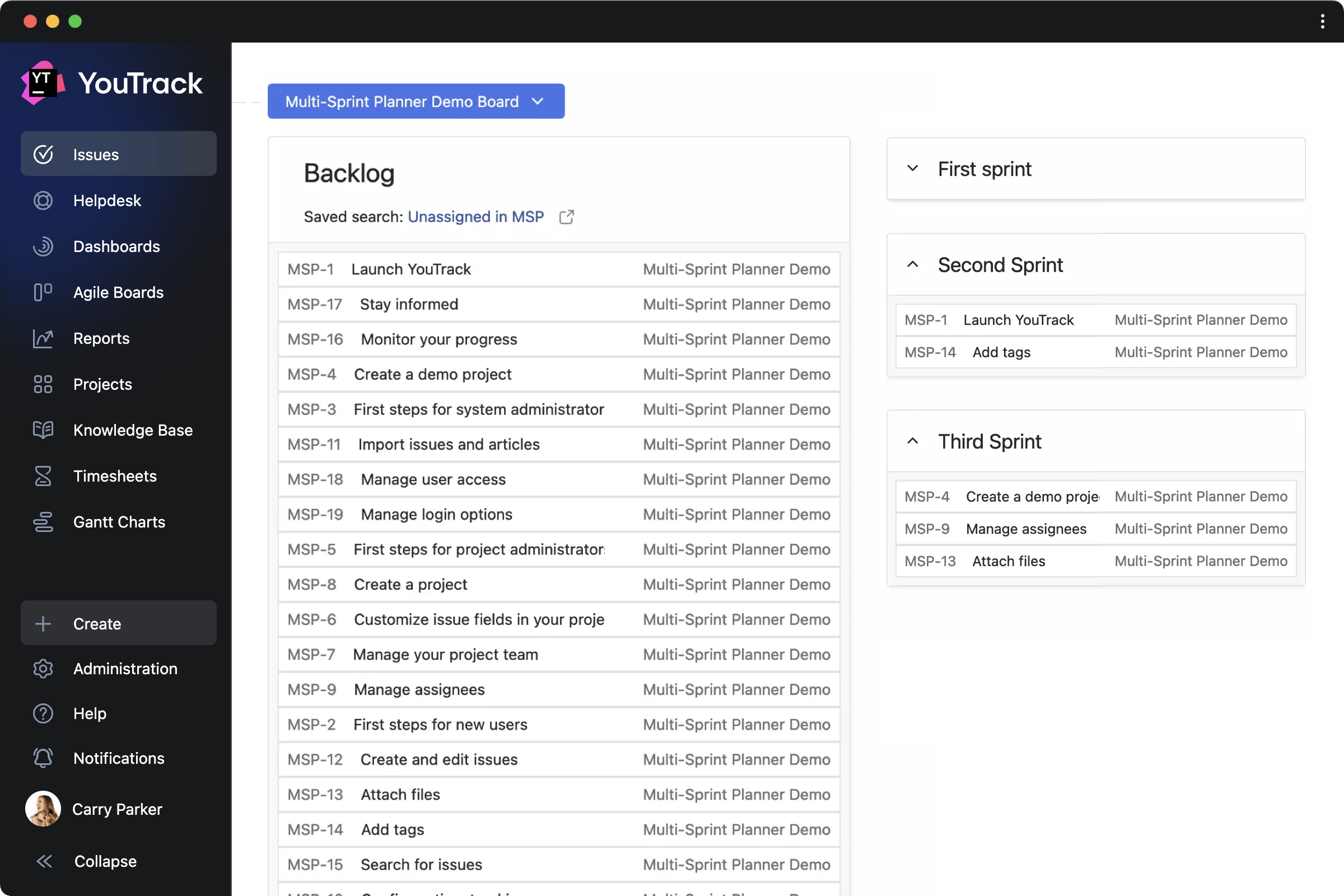YouTrack for Product & Project management